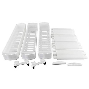 Home-X Slim 3-Tier Rolling Cart for Laundry Room and Bathroom Organization, Space-Saving Storage with Shelves and Wheels, Small Pantry Shelf, Narrow Organizer, White Shelving Unit