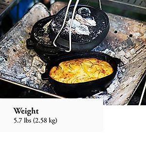 Snow Peak Micro Oval - Small Dutch Oven - Home & Outdoor Kitchen - Camping - 5.7 lbs