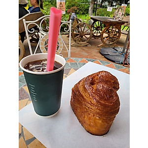 JOYLUCK KOREA 50pcs Jumbo Smoothie Heart shaped Pink Disposable Drinking straws Individually Wrapped plastic straws Party Supplies Birthday Party for Kids Bridal Shower Wedding Valentine's Day