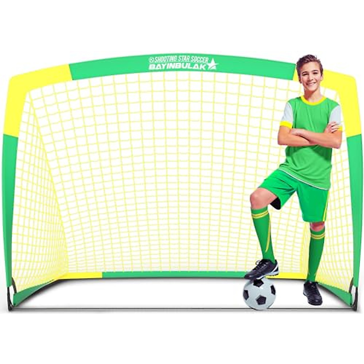BAYINBULAK Soccer Goal Portable Soccer Net for Backyard Training 6.6'x3.3', 1 Pack