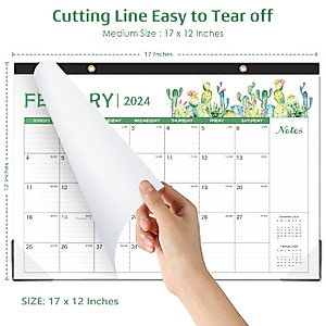 2023-2024 Desk Calendar - Jan 2023 - Jun 2024, 18 Months Large Monthly Desk Calendar, 17" x 12", Desk Pad, Large Ruled Blocks, to-do List & Notes, Best Desk/Wall Calendar for Planning or Organizing