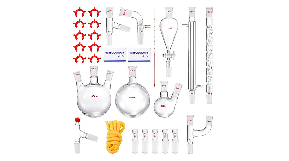 VEVOR 29PCS Chemistry Glassware Kit for Distillation & Synthesis