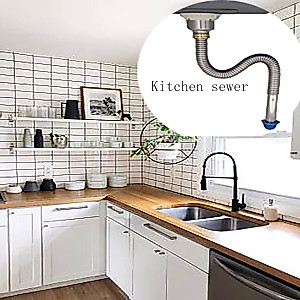 6 Pack Drain Pipe Seal Hose Silicone Plug,Silicone Sealing Plug Kitchen Pipe Sewer Seal Ring Washing Machine Drain Connector Kitchen Laundry Bathroom (Pink/Black/Blue)