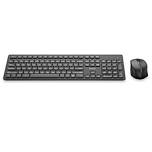 Wireless Keyboard Mouse Combo, BreSii Wireless Keyboard and Mouse Computer Keyboards Mouse Full-size Silent Slim 2.4GHz USB For kids E-Learning PC Desktop Computers Notebook Laptop Windows Office Home