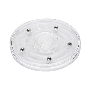 TamBee 4PCS 3Inch Acrylic Lazy Susan Turntable Organizer Revolving Display Base White Acrylic for Spice Rack Table Cake Kitchen Pantry Decorating