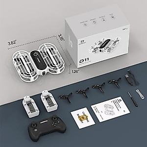 DEERC D11 Drone for Kids, Kids Drone with Circle Fly, 3D Flips, 3 Speeds, and 2 Rechargeable Batteries for 16 mins, Gifts Toys for Boys and Girls