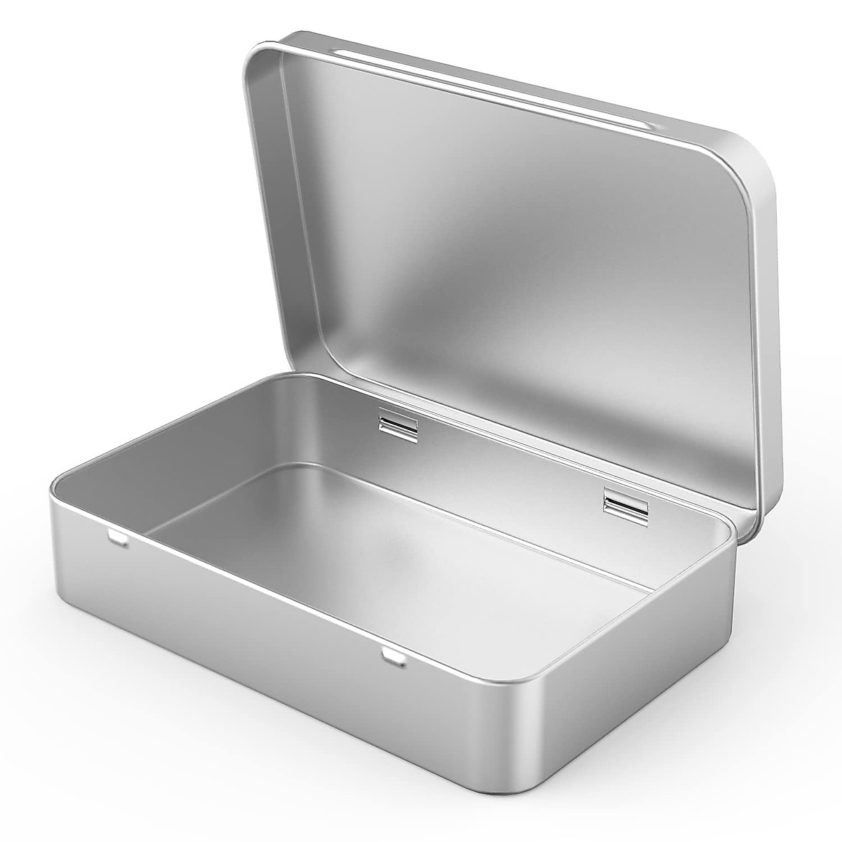 Axe Sickle 40 Pack Tin Box Containers 3.7 x 2.4 x 0.8 Inch Metal Tins Storage Box with Hinge Lids, for Home Storage, Outdoor Active Storage Containers, Home Organizer Small Tins, Silver