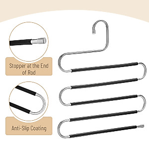 Mr. Pen- Pants Hangers Space Saving, 5 Pack, Pant Hangers Space Saving, Hangers for Pants Hanger, Pant Hanger for Pants, Hangers Pants, Jeans Hangers Space Saving, Jean Hangers Space Saving