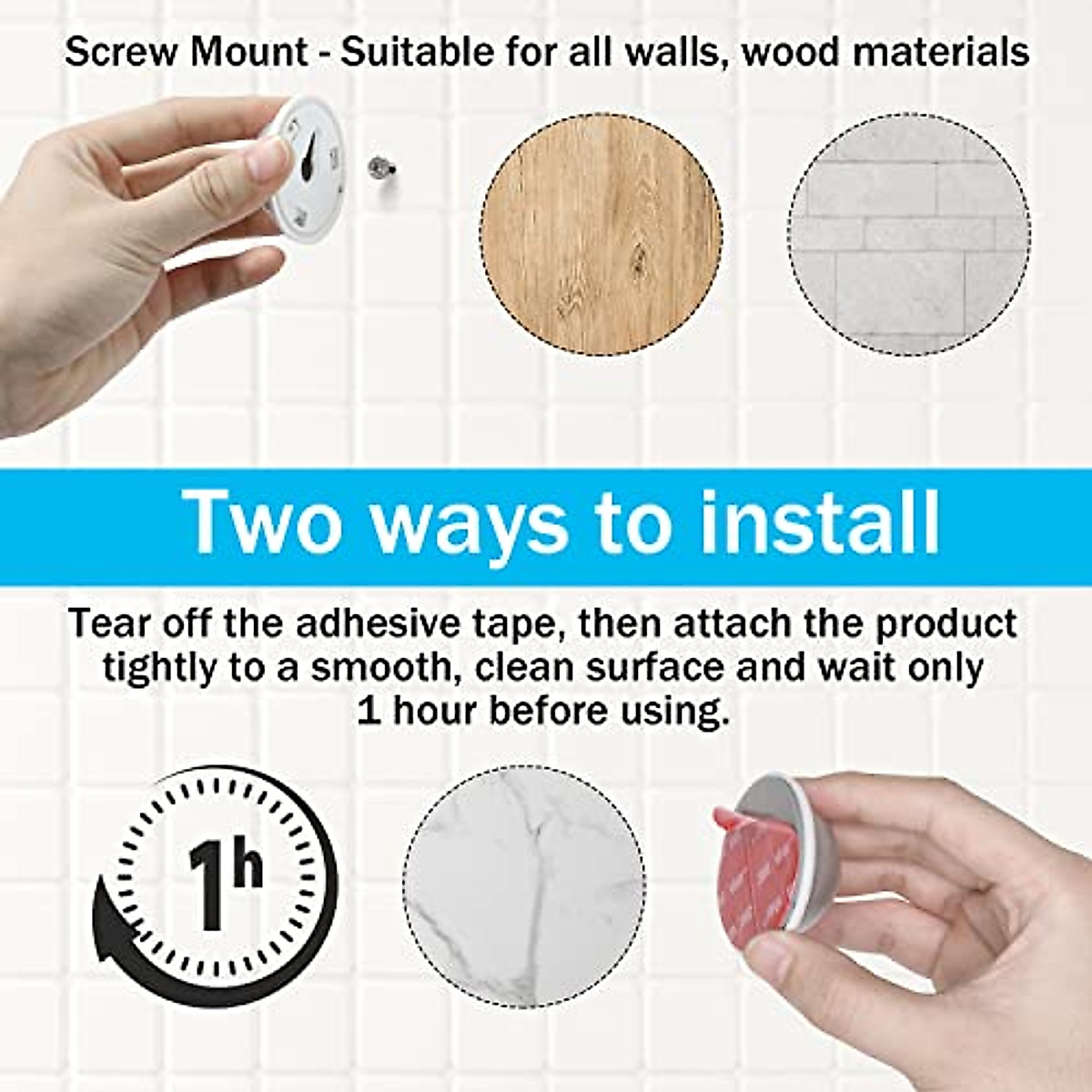 Haoyou Magnetic Wall Mount Compatible for Arlo/Arlo Pro/Arlo Pro2 Security Camera Mount (2 Pack Silver)