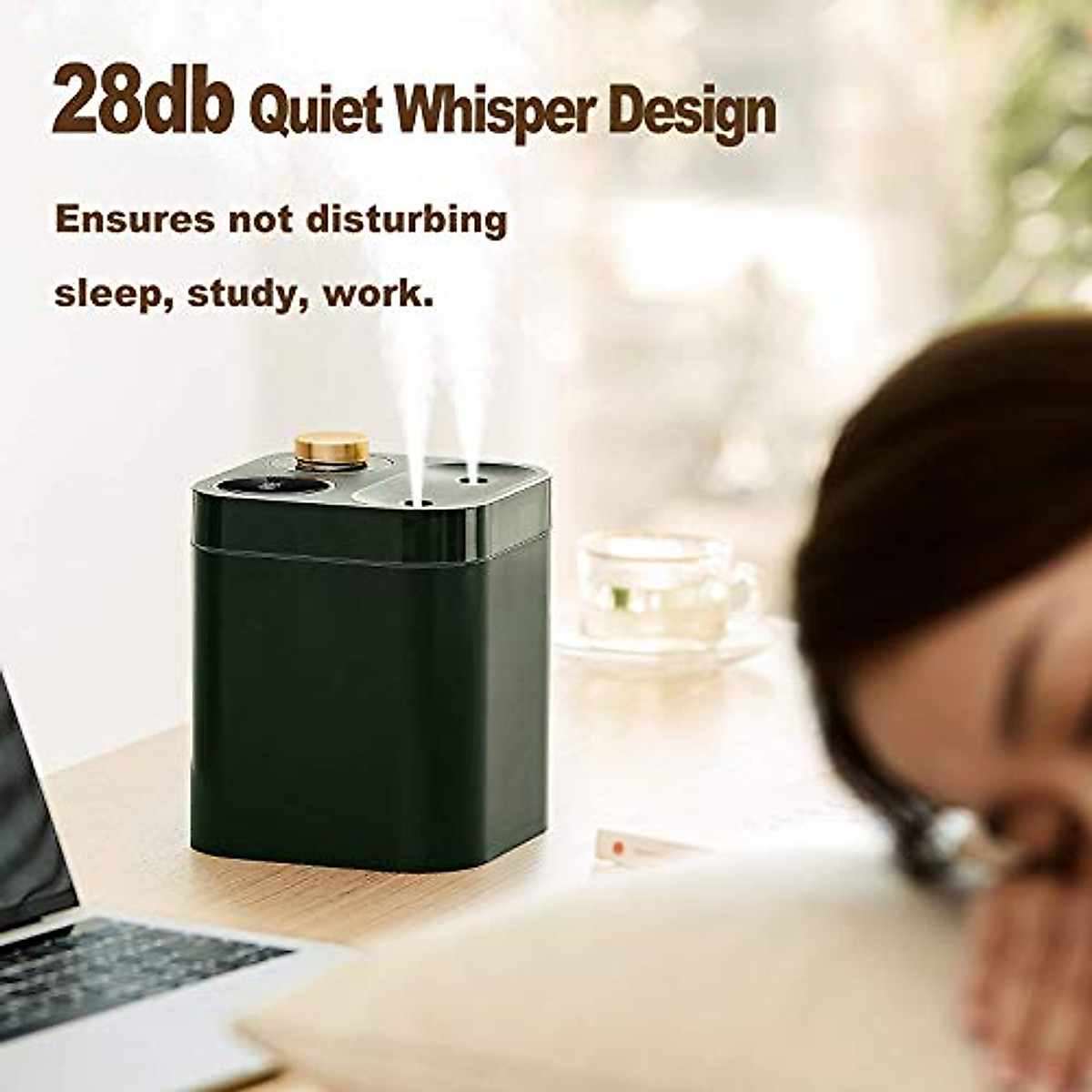Fanximan Mini Battery Powered Cordless Humidifier - Portable Wireless Plant Humidifier,USB Rechargeable Small Humidifier for baby,Bedroom,Travel,Office