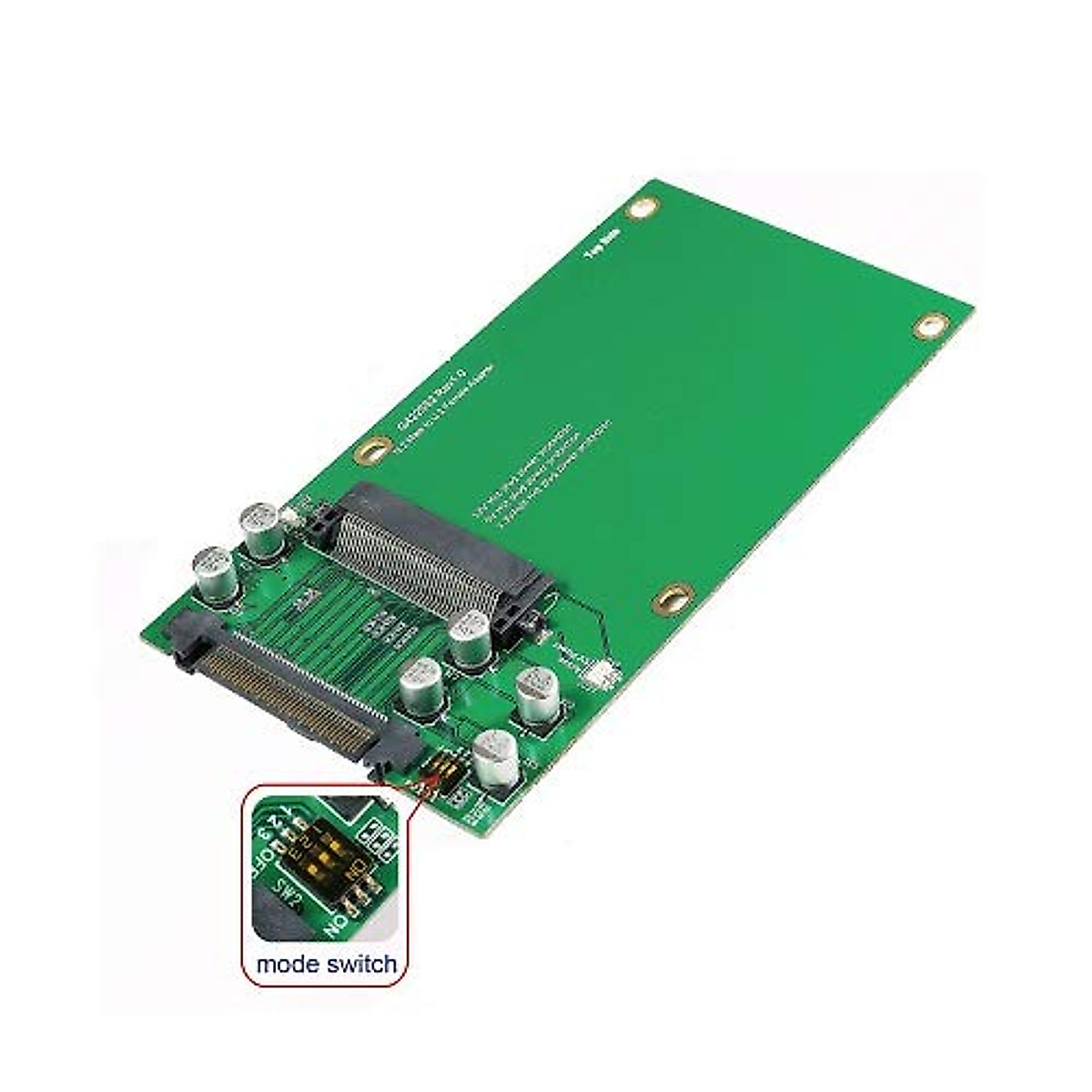 Micro SATA Cables U.2 SFF-8639 to 2.5 Inch U.2 SSD Adapter - 12V, 5V, and 3.3VAUX Hot Plug Power Protection, Dual Port Design, and LED Indicator for SSD Status