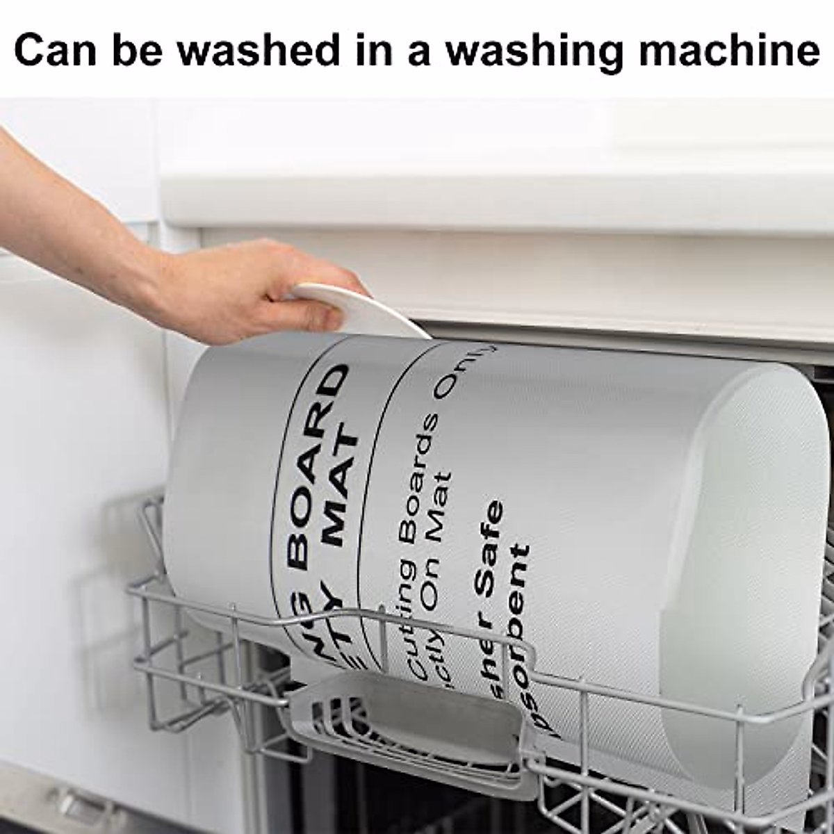 Haull 6 Pcs Non slip Cutting Board Mats Non Absorbent Safety Mat for Under Kitchen Cutting Boards, Dishwasher Safe, 16 x 10 Inches