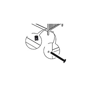 cSeao 100pcs M6 Baby Bed Crib Screws Black Hex Socket Cap Barrel Screws to Build Crib Furniture Chairs Cot,15mm/ 25mm/ 35mm/ 45mm/ 55mm/ 65mm/ 75mm