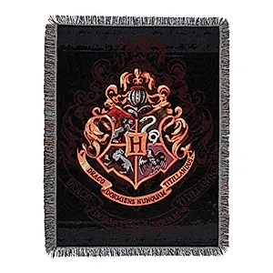 Northwest Woven Tapestry Throw Blanket, 48 x 60 Inches, Black