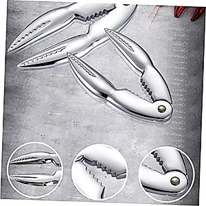Crab Crackers 1pc Lobster Claw Crab Eating Tools Seafood Tool Set Crab Leg Nut Clips Walnut Clips Sheller Bottle Opener Chestnut Dried Fruit Pecans Silver Walnut Tool Lobster