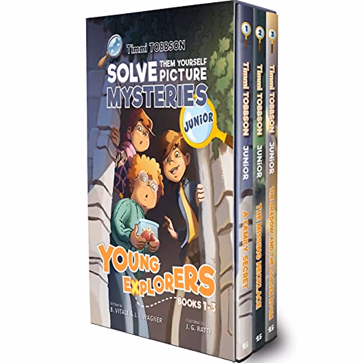 Timmi Tobbson Junior Boxed Set: Timmi Tobbson Junior (6-8) Children's Detective Adventure Books 1-3 (Solve-Them-Yourself Mysteries Book Series for Boys and Girls (Cover may vary))