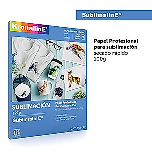 Kronaline | Professional Sublimation Paper, High Eeficiency, Quick Drying, 100g 8 x 11, 125 Sheets