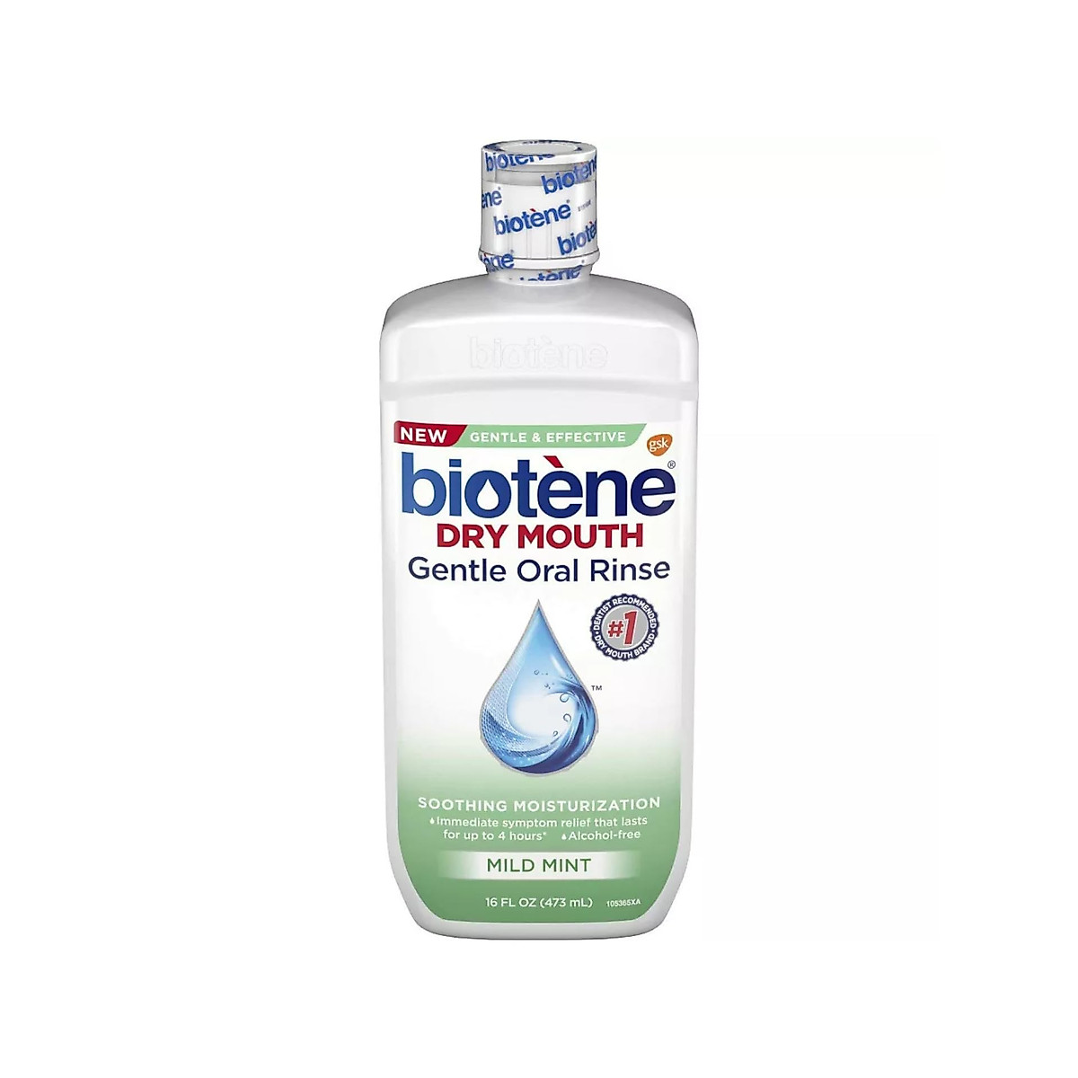 Biotene Moisturizing Oral Rinse, Mild Mint 16 Ounce (Packaging may vary)