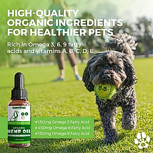 Pawsome Products® Calming Hemp Oil for Dogs & Cats | Stress & Anxiety Relief Supplement | Hip & Joint Support | Healthy Skin | Omega 3, 6, 9 | Dog Multivitamin with Vitamin C, A, B, D, E | 30 ml