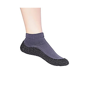 WHITIN Womens Barefoot Sock with Soles Running Shoes Barre Minimalist Fitness Size 12 for Ladies Sticky Zero Drop Yoga Beach Water Athletic Hiking Grey