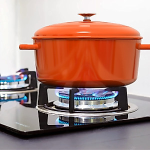 WIN4HOME 6-Quart Enamel Dutch Oven - Non-Stick Cast Iron Pot with Lid for Braising, Stewing, Boiling, Bread Baking - Heat Safe up to 500°F - Multiple Colors Available