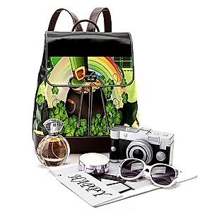 VBFOFBV Travel Backpack, Laptop Backpack for Women Men, Fashion Backpack, St. Patrick'S Day Green Plaid