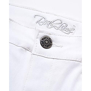 Real Love Girls' Shorts - Super Stretch Twill Bermuda Shorts (2 Pack), Size 14, White/Hot Pink