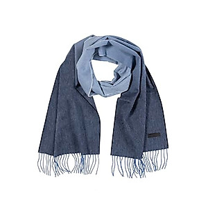 Bruno Magli Men's Cashmere Woven Scarf (Navy Ombre)