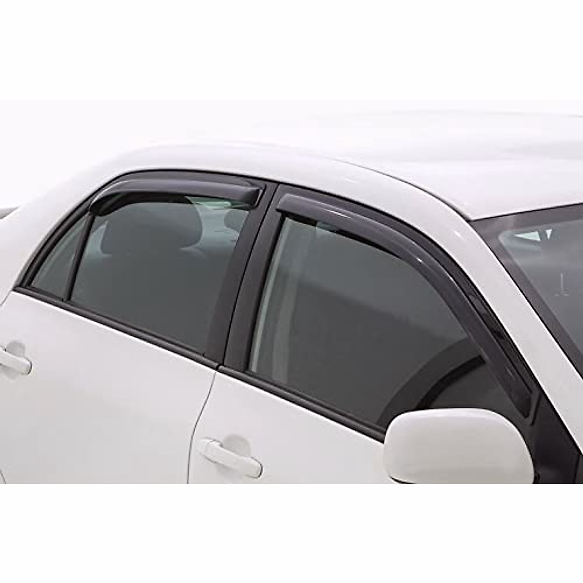 Auto Ventshade [AVS] Ventvisor / Rain Guards | Outside Mount, Smoke Color, 4 pc | 94181 | Fits 2010 - 2015 Toyota Prius (Excludes V Model)