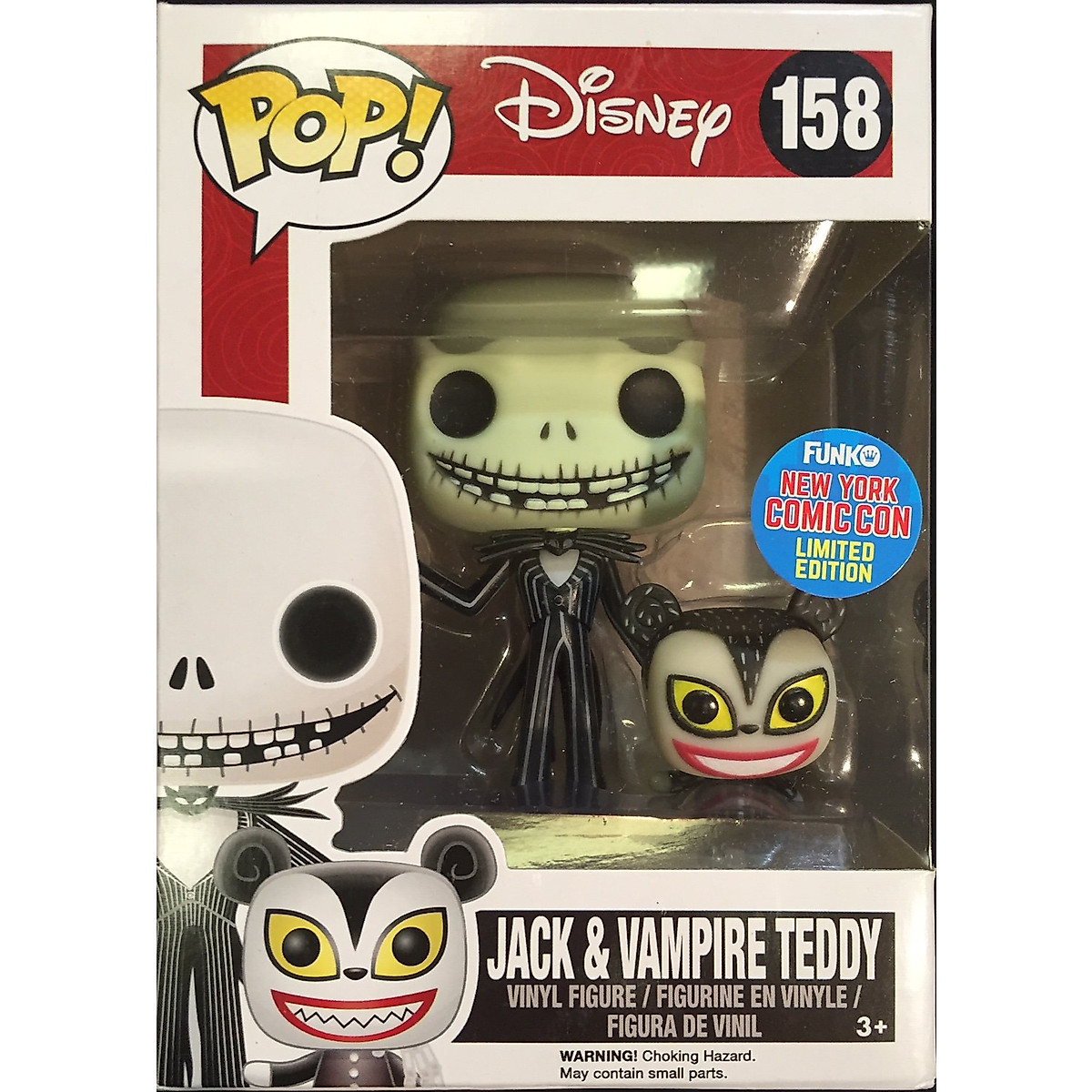 Funko Pop! Disney #158 Nightmare Before Christmas Jack Skellington & Vampire Teddy (NYCC 2015 Exclusive)