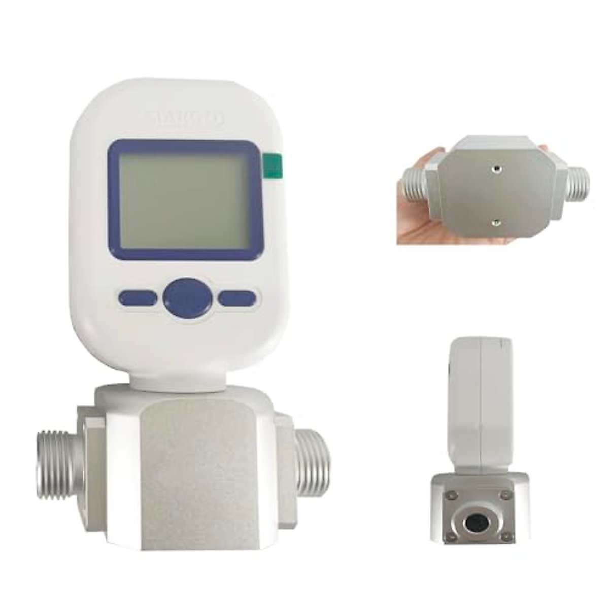 BHYIQI Gas Flow Meter Electronic Mass Air Flowmeter with Range 0 to 250L/Min Precision 士2.0+0.5FS% LCD Display