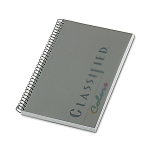 Tops 73507 Color Notebook, Graphite Cover, 8 1/2 X 5 1/2, White, 100 Sheets