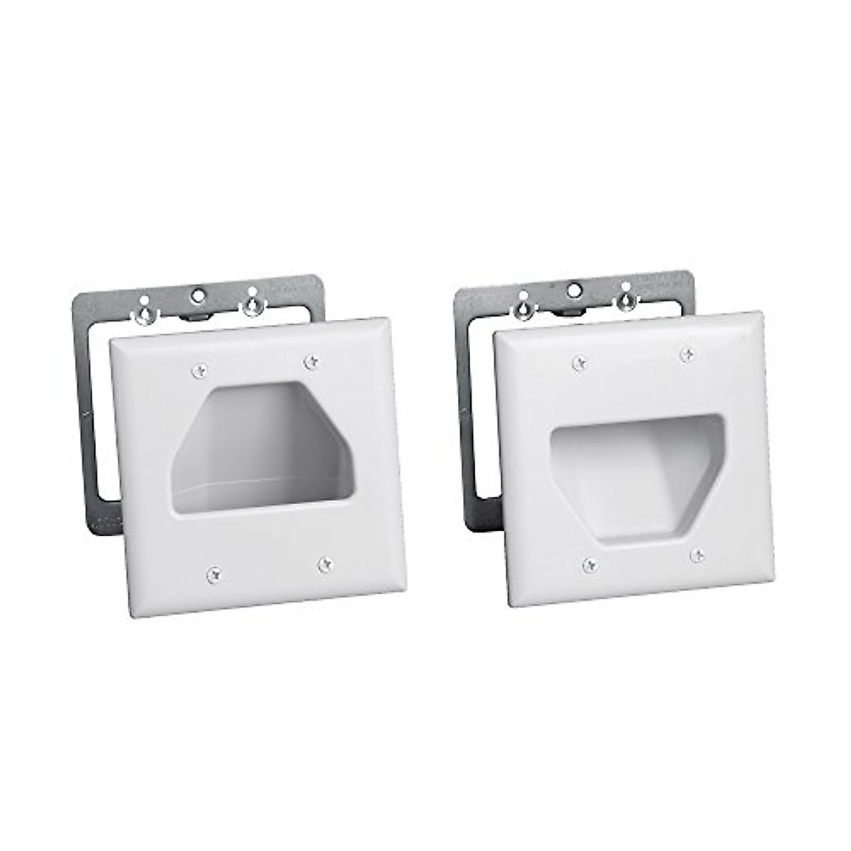 DataComm Electronics 50-3332-WH-KIT Flat Panel TV Cable Organizer Kit - White