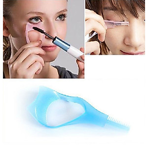 yueton 2pcs 3 in 1 Makeup Eyelash Tool Upper Lower Lash Mascara Applicator Guide Eyelash Comb Cosmetic Tool