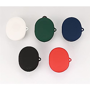 DAYJOY Soft Silicone case Compatible with Devialet Gemini, Portable Protective Shockproof Scratch Resistant Carrying Case Cover Sleeve with Carabiner Accessories (Green)