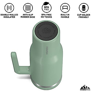 Hydrapeak Voyager 40 oz Tumbler With Handle and Straw Lid, Tumbler, 40 Oz Tumbler Handle, Tumbler Lid Straw, Tumblers, 40oz Tumbler With Handle (Sage)