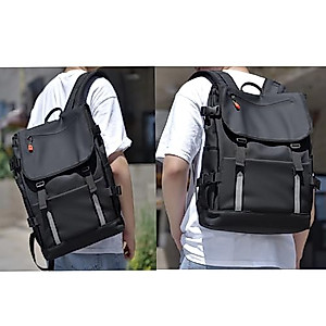 Wantdali Suitable for 15.6-inch laptop backpacks Men waterproof work backpack, Fashion travel backapck Adult computer laptop (black)