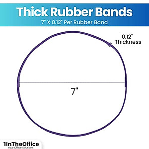 1InTheOffice Large Big Rubber Bands, 24/Pack