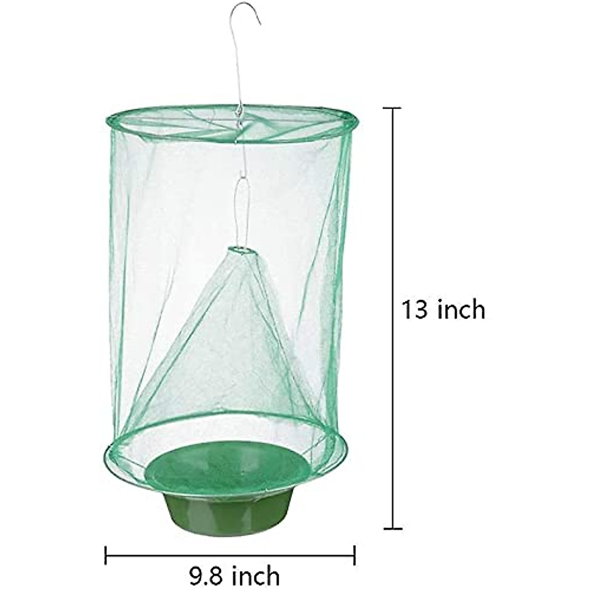 Sutify 6 Pack Fly Trap Garden Ranch Orchard Trap,Ranch Fly Trap Flay Catcher, The Most Effective Trap Ever Made with Pots Flay Catcher 2021 New Fly Red Drosophila