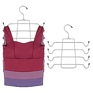 Bra Hanger, 2 Pack Tank Top Hanger Organizer for Closet, 4 Storage Capacity Top Swivel Hook Clothes Wrinkle-Free, ZEDODIER Hanging Space Saving Hanger Bra Holder Camisole Storage