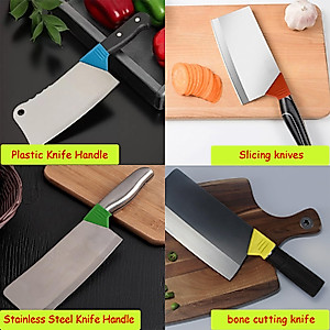 Plaeirufy 10pcs Household Knife Back Protector Universal Hand Guard Knife Back Kitchen Hand Guard Universal Meat Cutting Tool Blade Finger Hand Guards Silicone Knife Guards