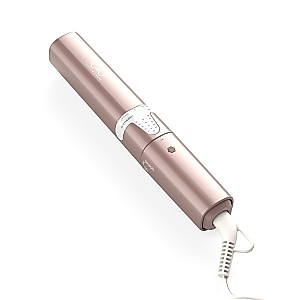 VAV 2 in 1 Mini Hair Iron Ceramic Hair Curler and Straightener, Curling Iron & Flat Iron 374F Temperature Dual Voltage Small Travel Size for Short Hair