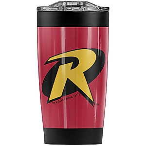 Batman Robin Logo Stainless Steel Tumbler 20 oz Coffee Travel Mug/Cup, Vacuum Insulated & Double Wall with Leakproof Sliding Lid | Great for Hot Drinks and Cold Beverages