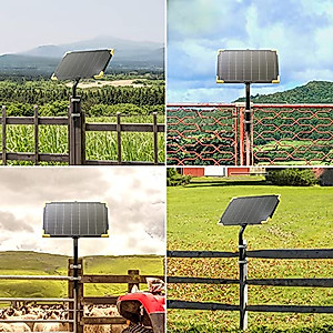 Voltset 10 Watt Solar Panel Kit Powered Charger, 12V Waterproof Solar Battery Trickle Charger & Maintainer with Tubular Bracket + Installation Tool for Automatic Gate Opener, Electrical Fence