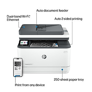 HP Laserjet Pro MFP 3101fdw Wireless Black & White Printer with Fax