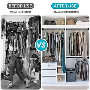 Black 15-25 inch Closet Rod. Adjustable Size. Screw Fixing Connection