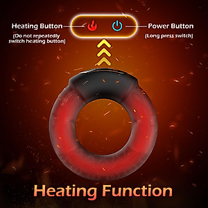 Luxonia Vibrating Cock Ring, 9 Vibrations with Heating Penis Ring Vibrator Sex Toys for Men, Adult Toys Vibrating Penis Ring Male Sex Toys, Cock Ring Vibrator Couples Sex Toys, Adult Sex Toys & Games