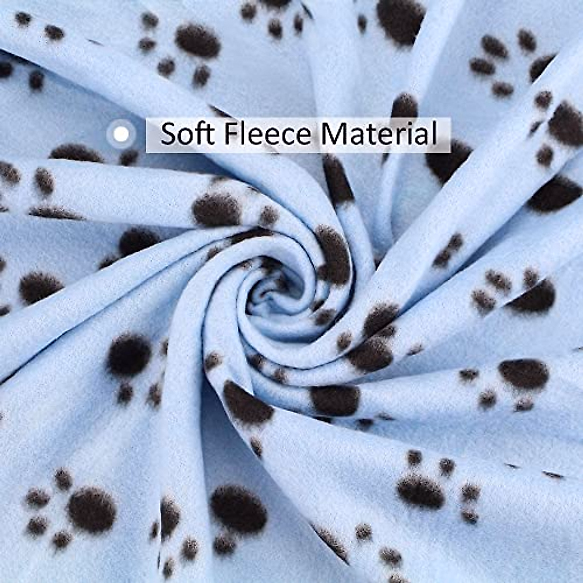 Comsmart Pet Blanket Dog Cat Soft Fleece Blankets Sleep Mat Pad Bed Cover with Paw Print for Kitten Puppy and Other Small Animals, 6 Pack of 24x28 Inches