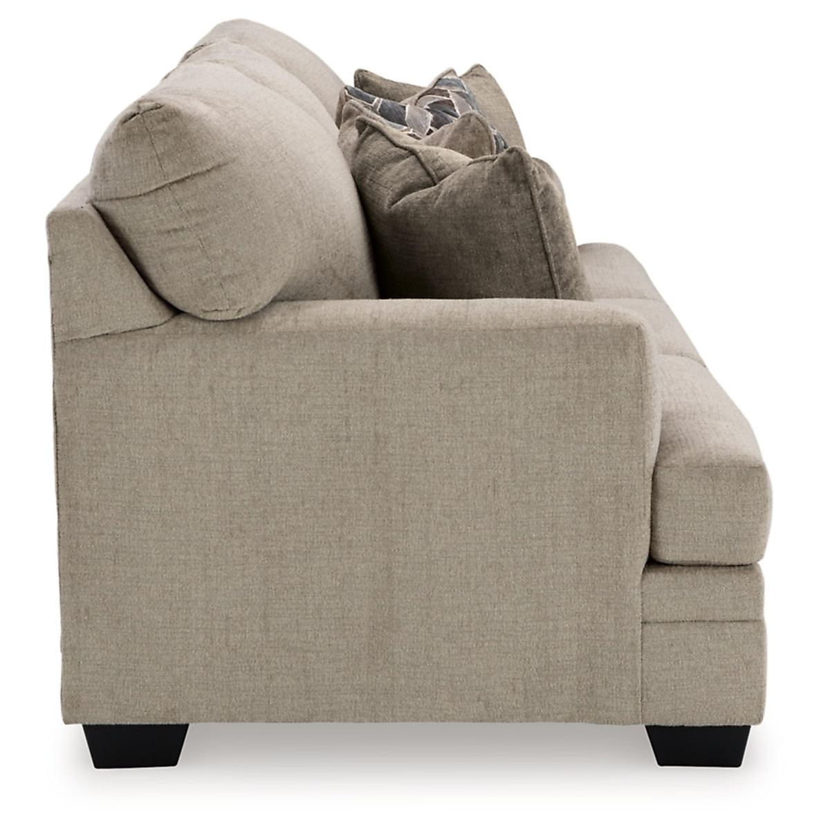 Signature Design by Ashley Stonemeade Contemporary Sofa Sleeper with Folding Gel Memory Foam Mattress, Reversible Cushions and 4 Accent Pillows, Queen, Light Brown