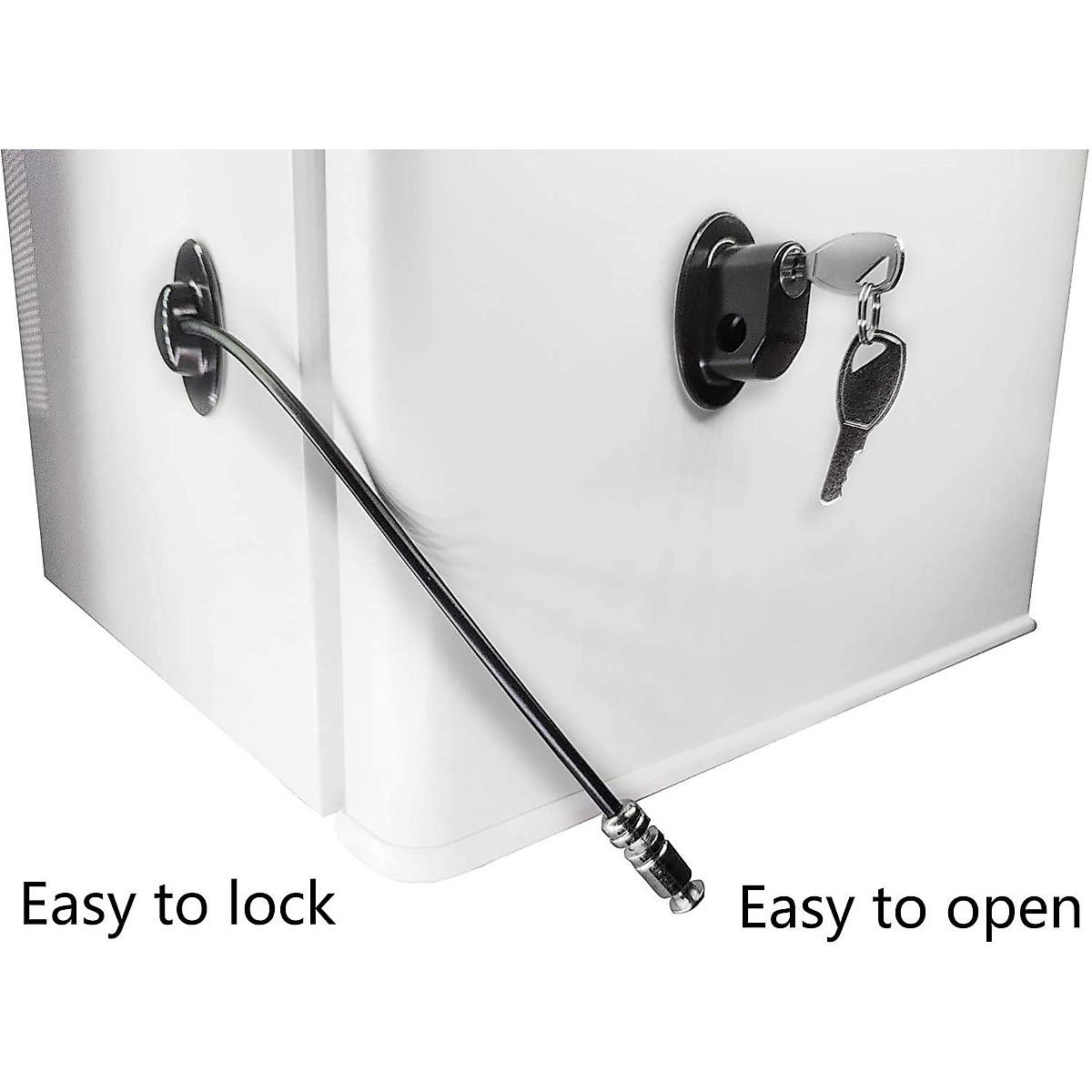 3 Pack Refrigerator Door Locks with 6 keys, File Drawer Lock, Freezer Door Lock and Child Safety Cabinet Lock by REZIPO Black